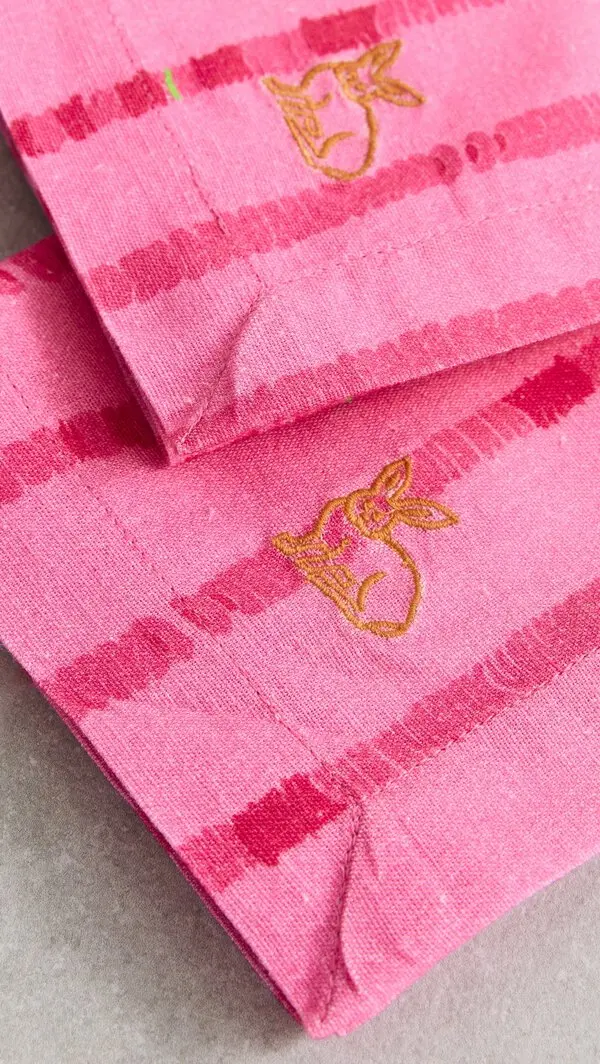 CONIGLIO PALM BEACH Napkin Set - Lane Lines Pink Float