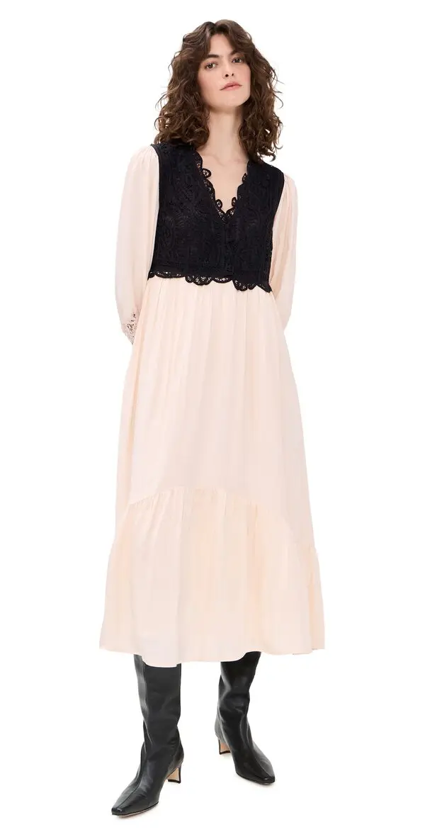 Sea Adelina Battenberg Lace Combo Dress - Multi