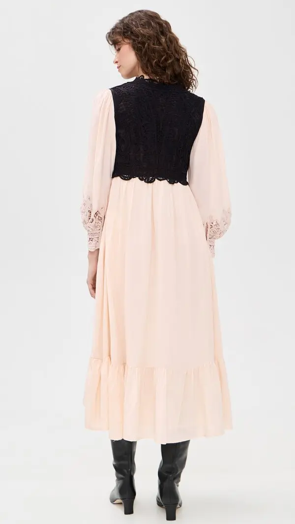 Sea Adelina Battenberg Lace Combo Dress - Multi