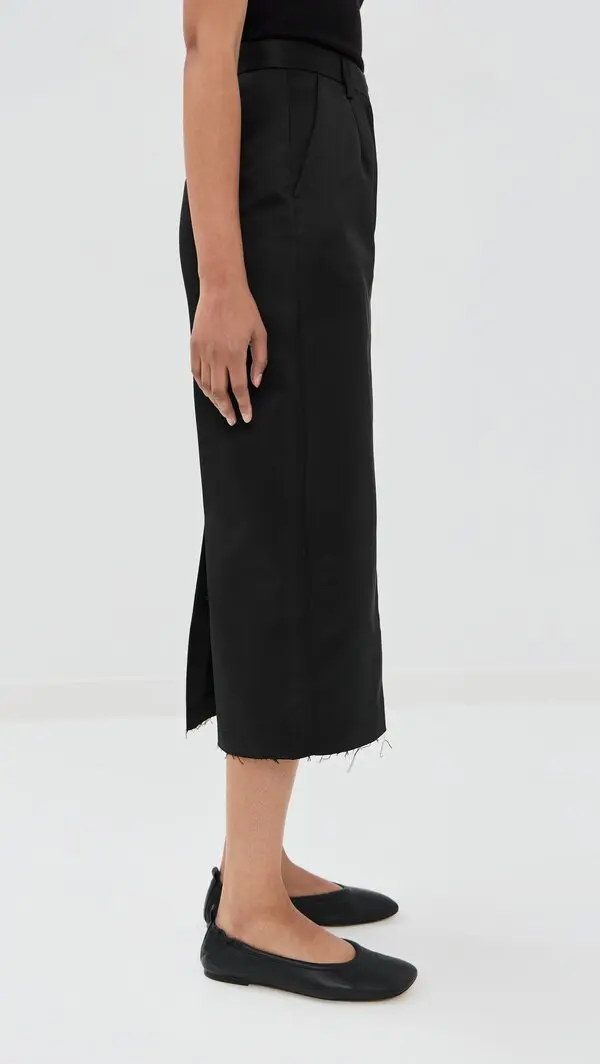 Co Pencil Skirt With Raw Hem