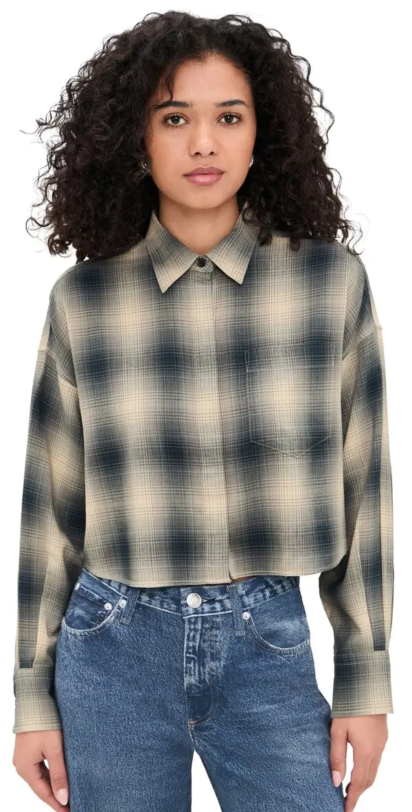Rag & Bone Marin Cropped Plaid Shirt