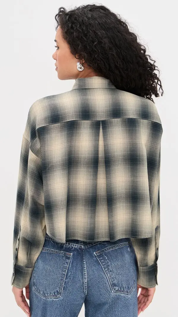 Rag & Bone Marin Cropped Plaid Shirt