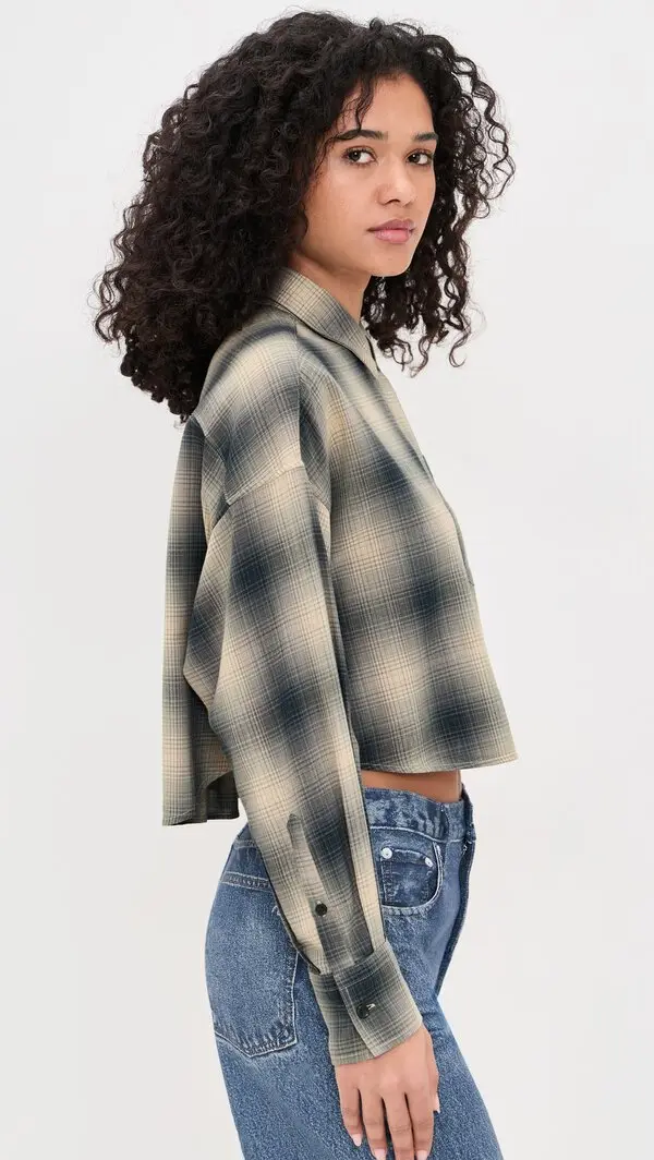 Rag & Bone Marin Cropped Plaid Shirt