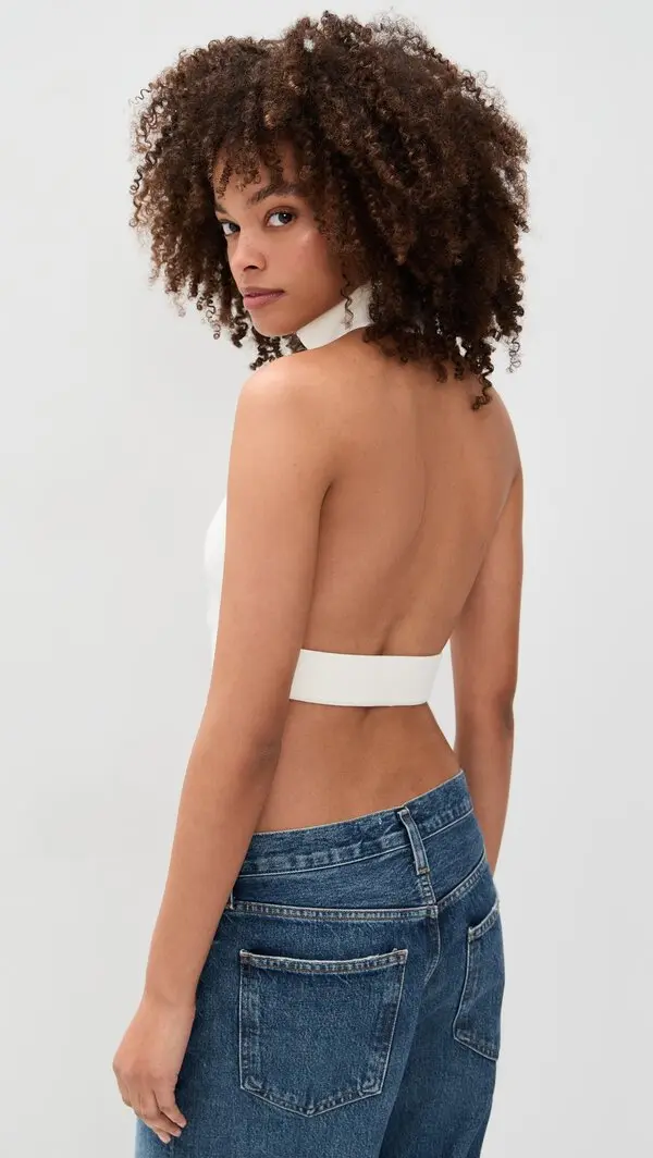 Cult Gaia Wake Knit Top - Off White