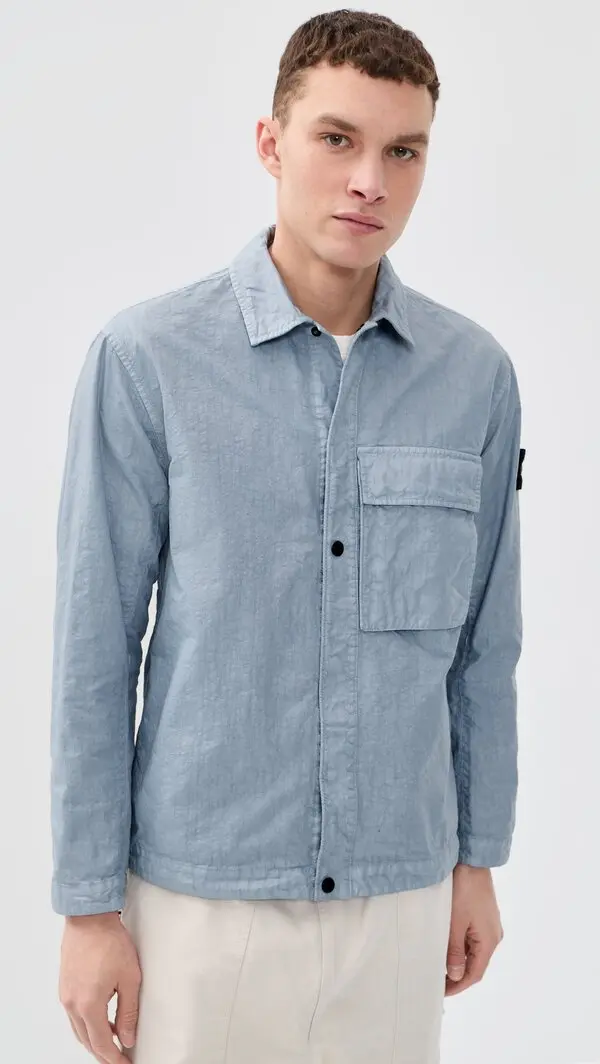 Stone Island Nylon Garment Dyed Overshirt