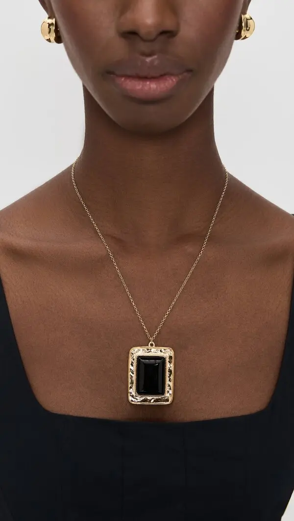 MAYAMAR Rectangle Pendant Necklace