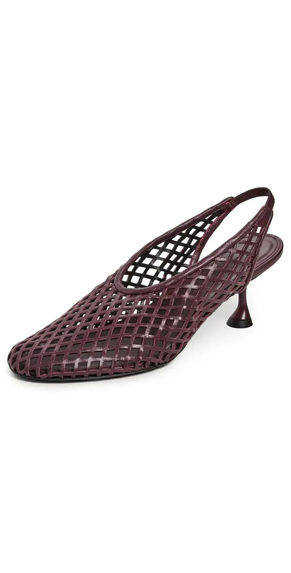 Proenza Schouler Perforated Slingback Pumps - Currant