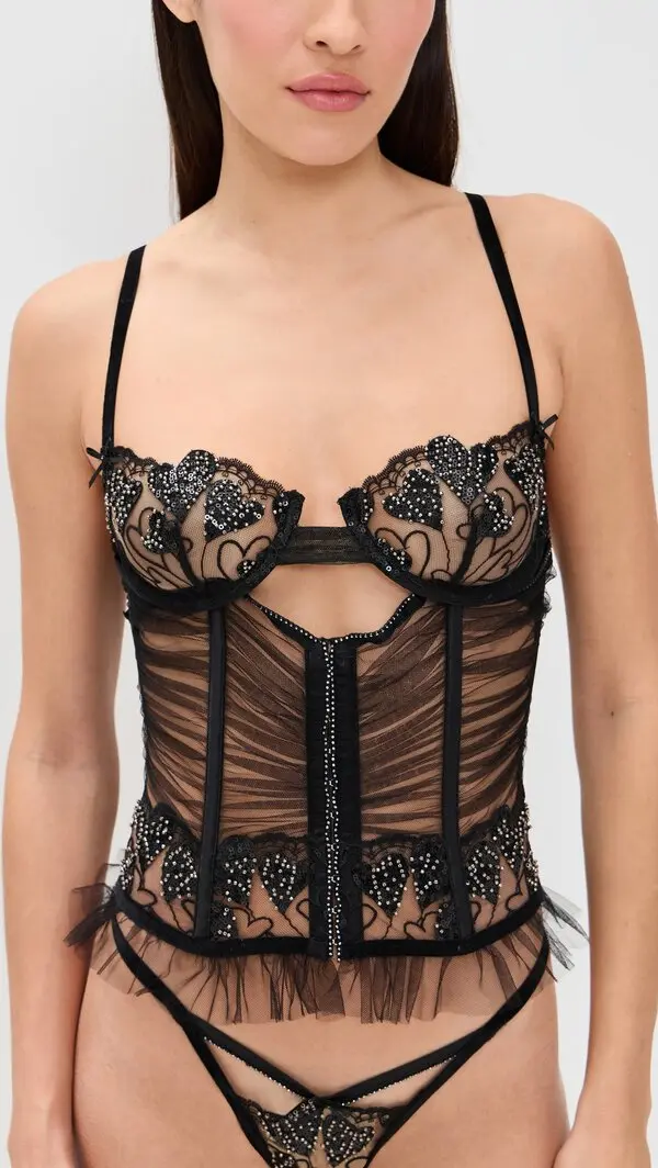For Love & Lemons Dark Romance Bustier Bra Top
