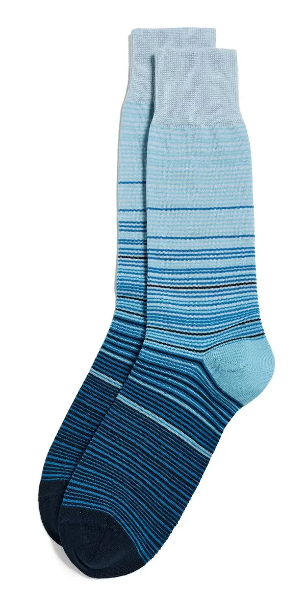 Paul Smith Marcel Stripe Socks - Turquoise