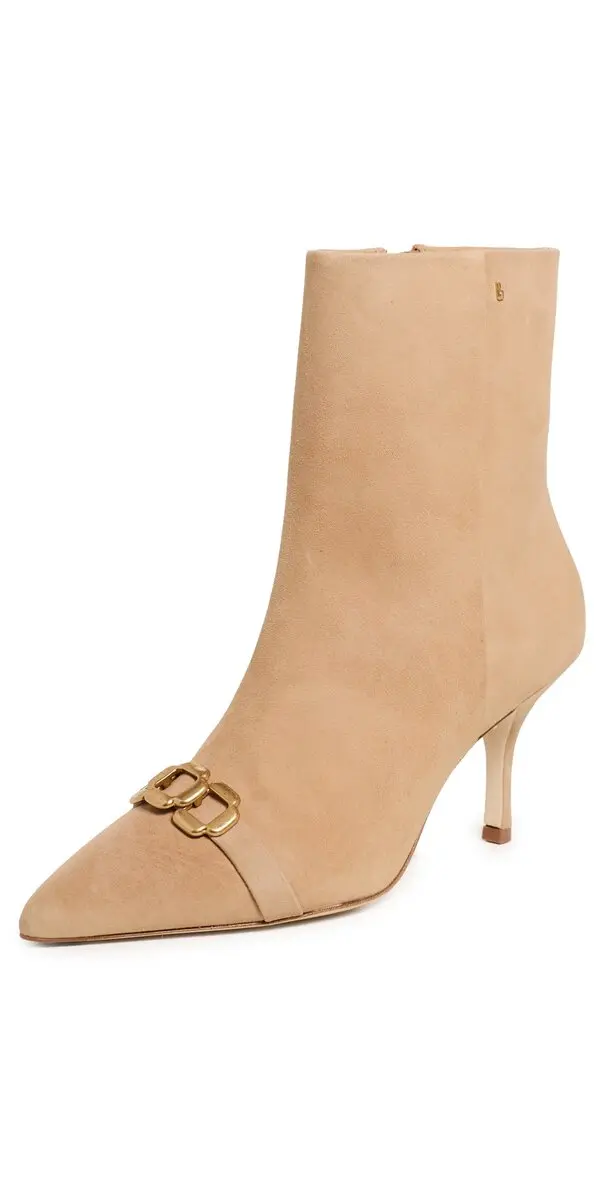 Larroude Mini Kate Suede Boots - Peanut
