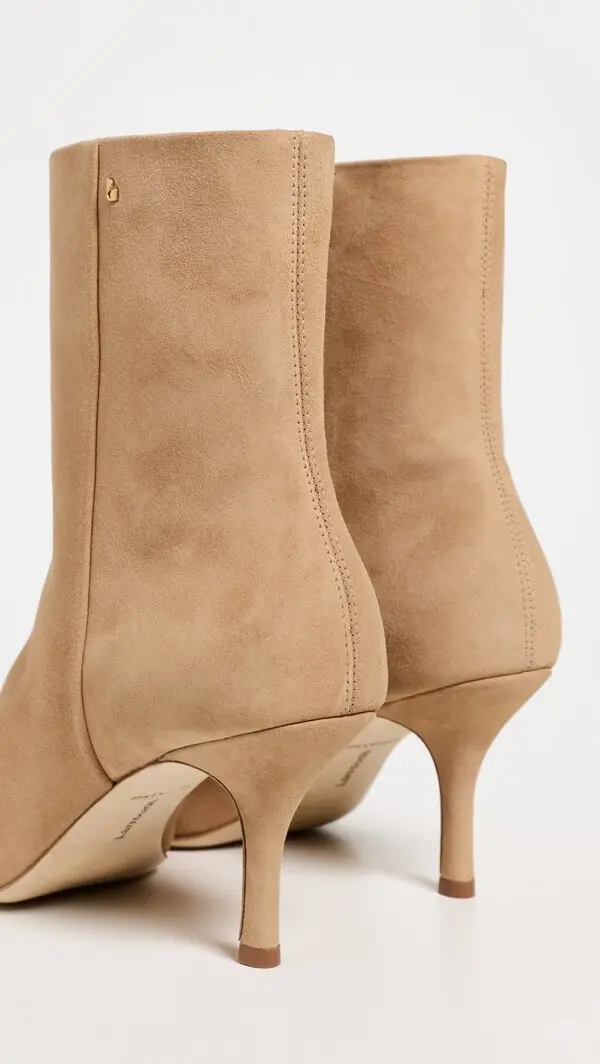 Larroude Mini Kate Suede Boots - Peanut