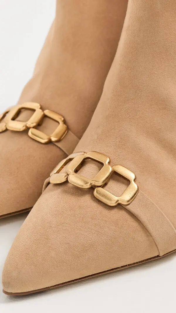 Larroude Mini Kate Suede Boots - Peanut