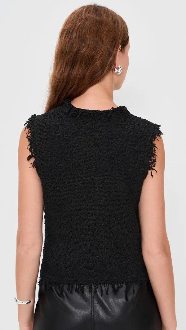 IRO PARIS Shanny Sleeveless Tweed Vest - Black