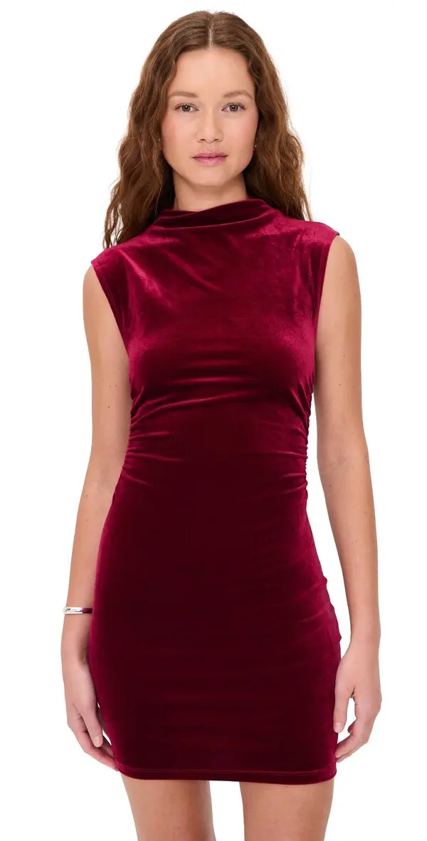 O.P.T Katia Mini Velvet Dress