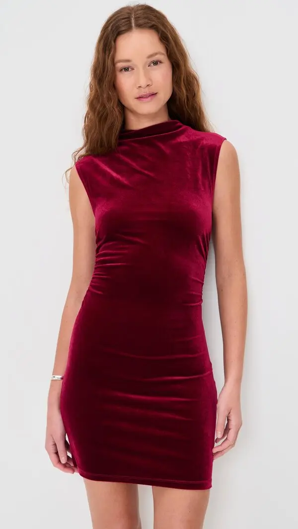 O.P.T Katia Mini Velvet Dress