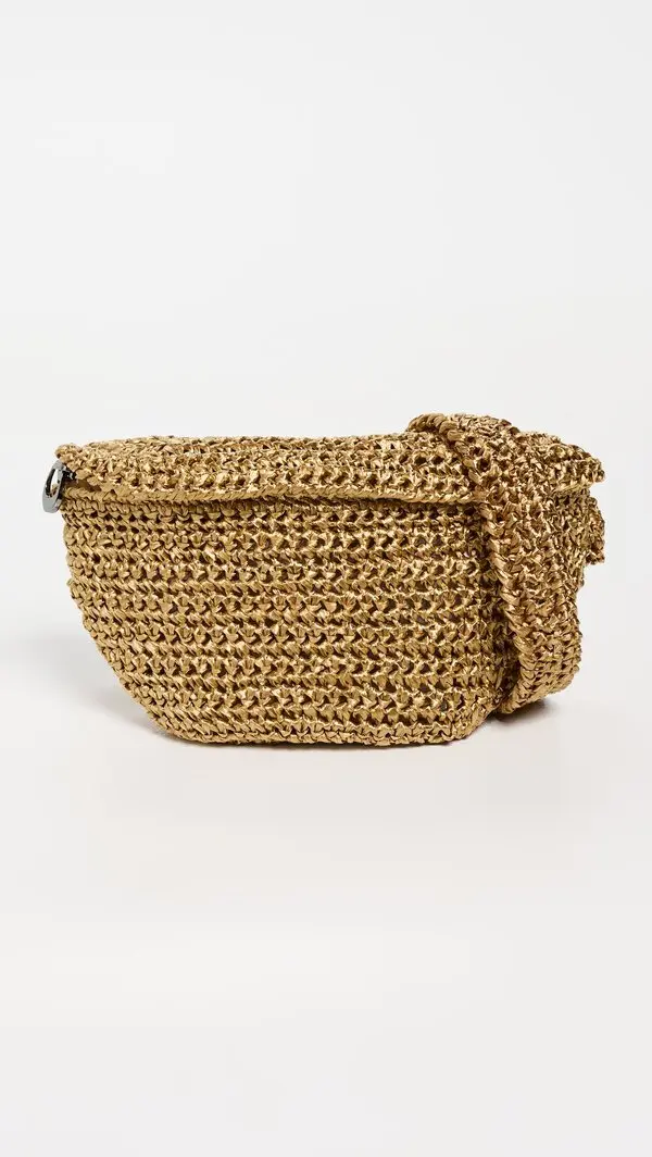Maria La Rosa Raffia Hip Bag