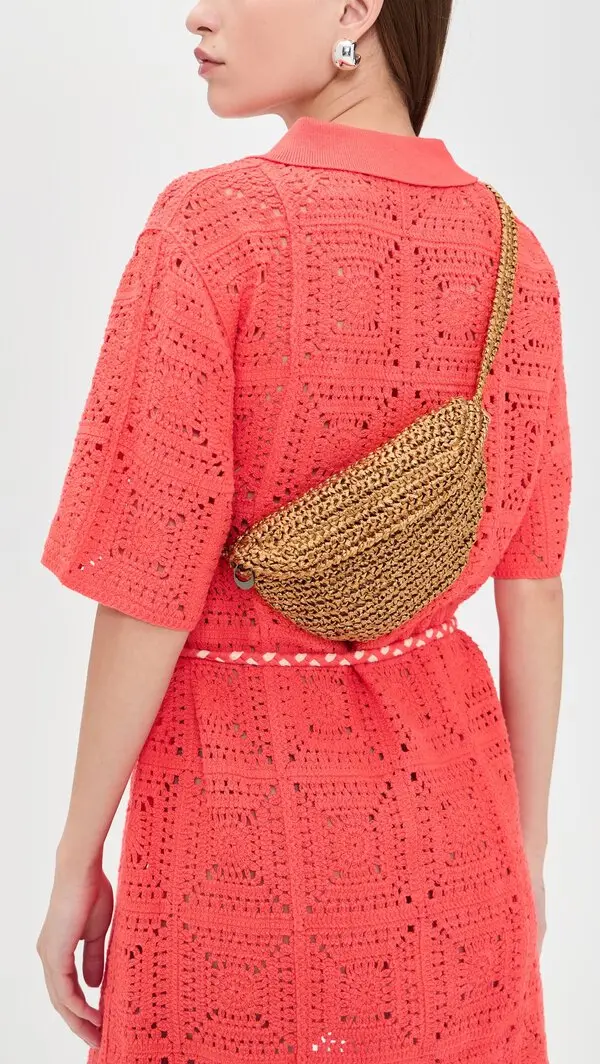 Maria La Rosa Raffia Hip Bag