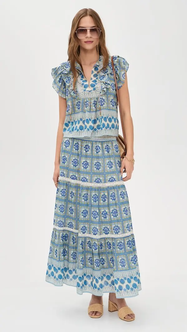 Bell Marni Printed Maxi Skirt