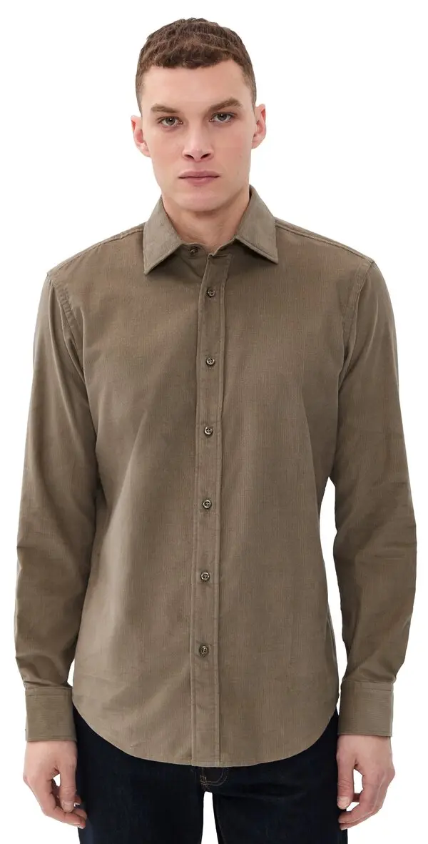BOSS Joe Kent Button Down Shirt - Open Brown
