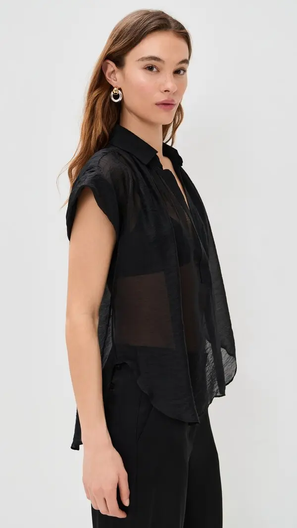 Secular Trinity Top In Sheer Tencel