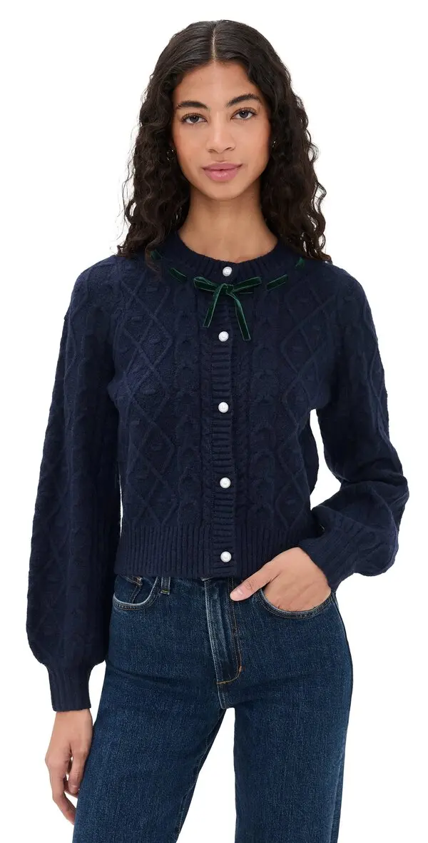 WAYF Signature Cable Knit Cardigan
