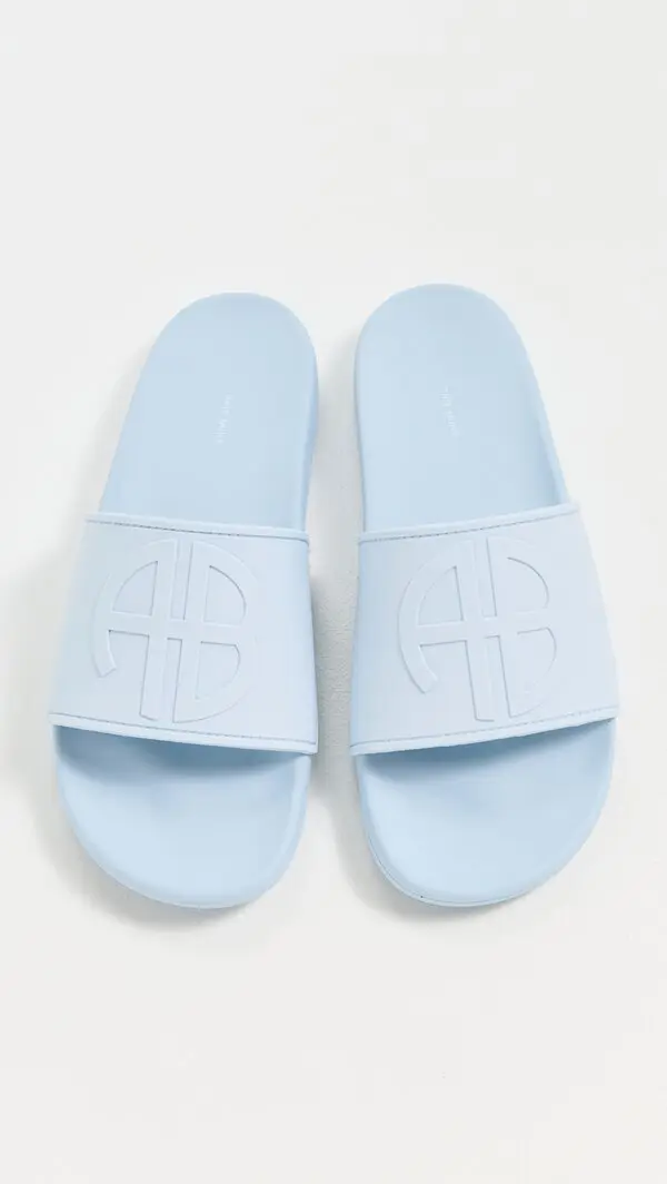 ANINE BING Isla Slides - Pale Blue
