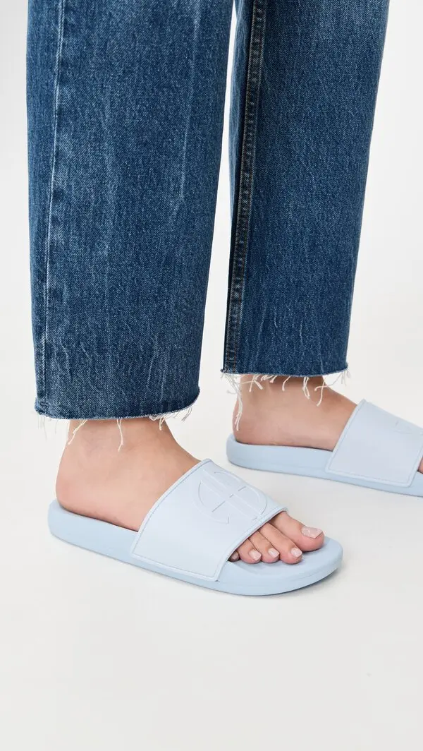 ANINE BING Isla Slides - Pale Blue