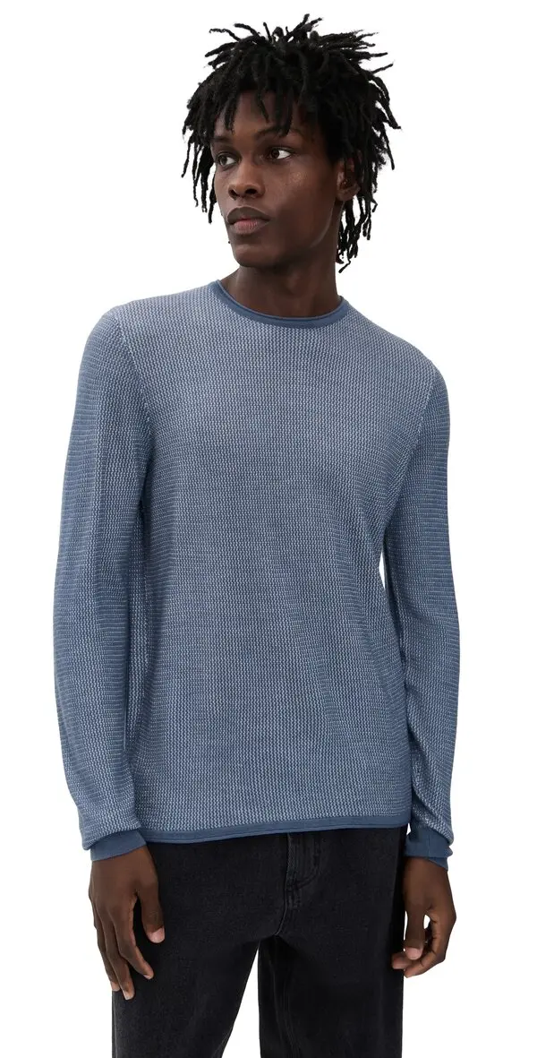 Rag & Bone Gregory Merino Long Sleeve Crew - Lblue