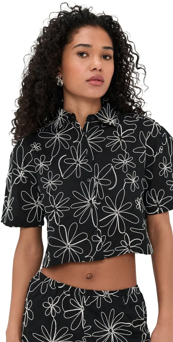 Solid & Striped The Ezra Floral Embroidered Top