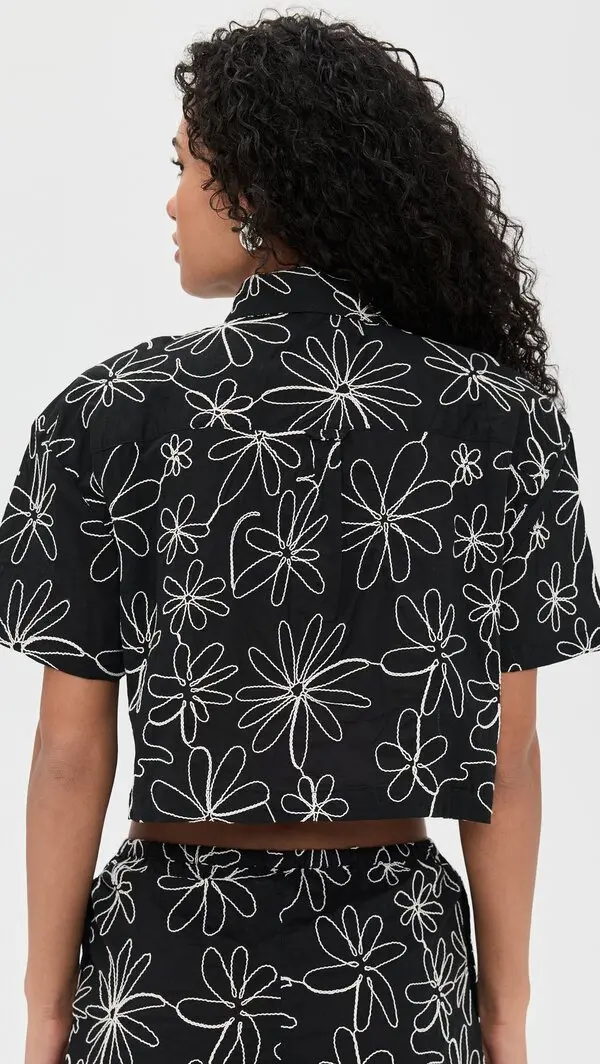Solid & Striped The Ezra Floral Embroidered Top
