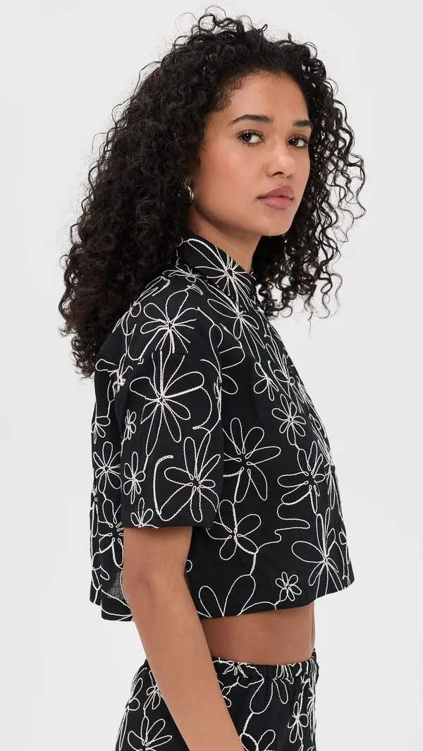 Solid & Striped The Ezra Floral Embroidered Top