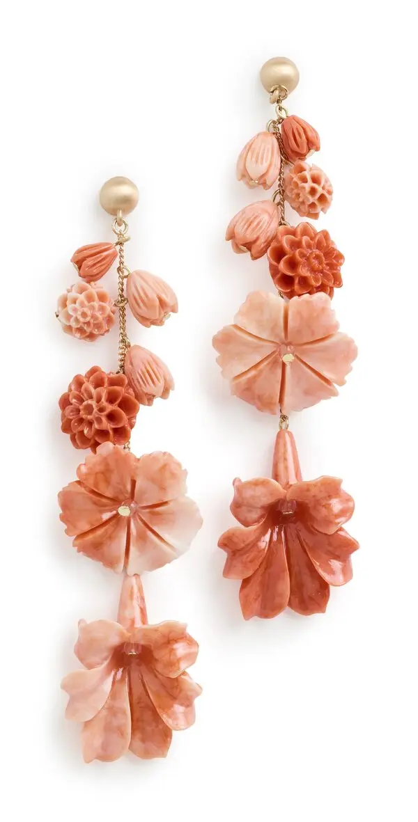 Cult Gaia Giana Flower Dangle Earrings - Rose Water