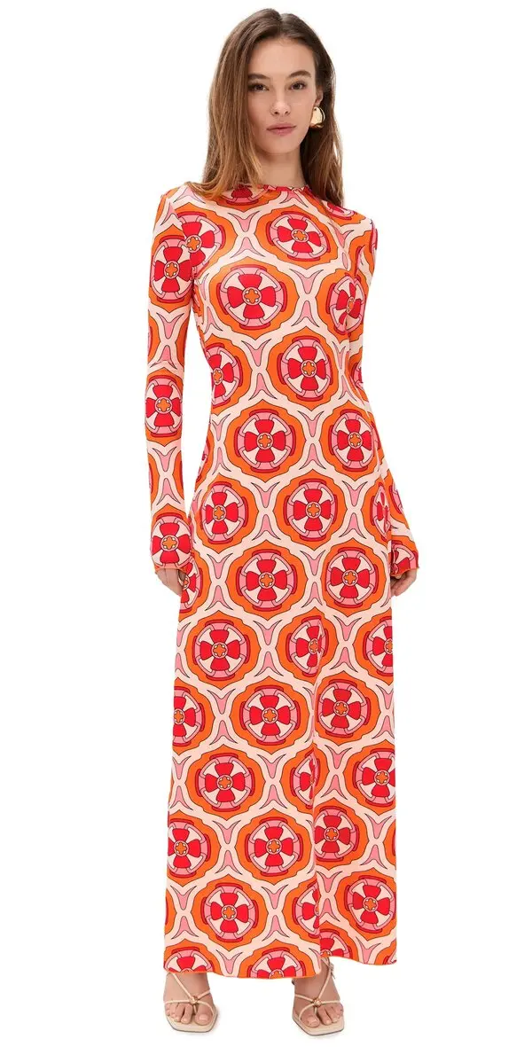 Eywasouls Malibu Sam Maxi Dress - Pink Retro Radiance