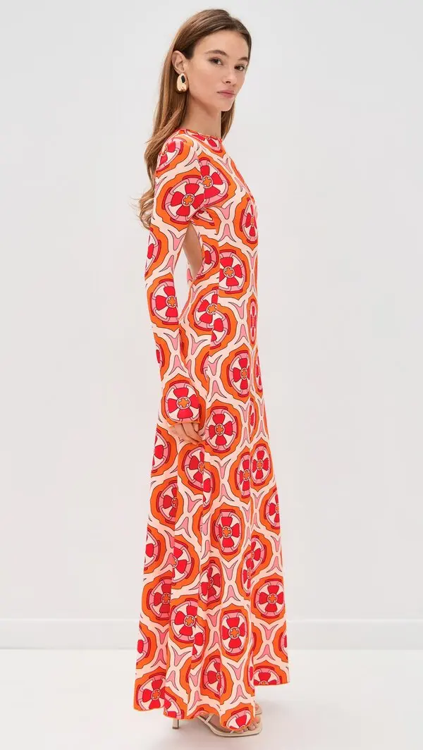Eywasouls Malibu Sam Maxi Dress - Pink Retro Radiance