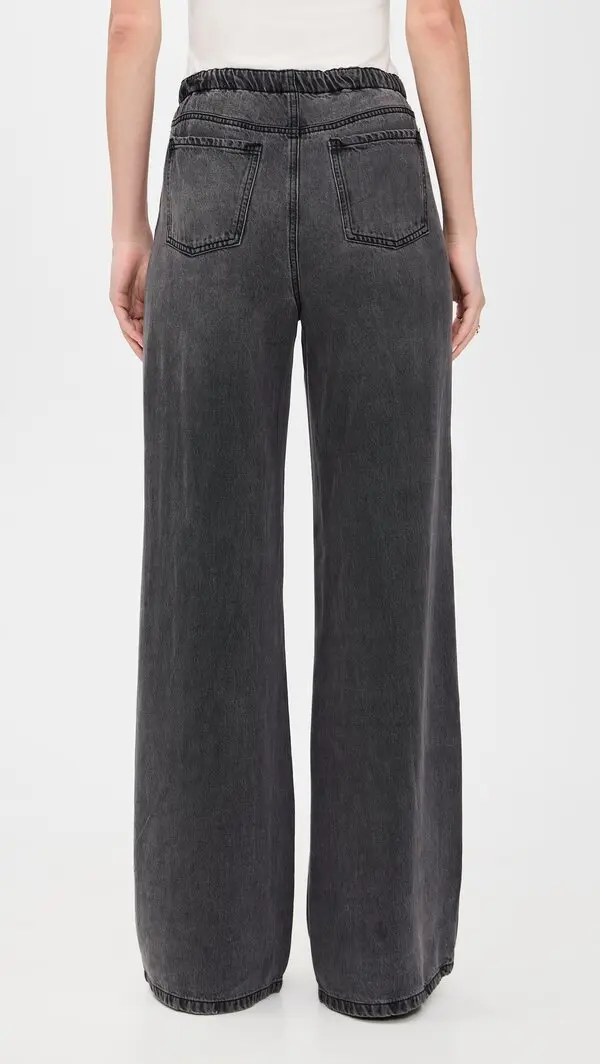 Splendid Lounge Denim Wide Leg Pants - Charcoal