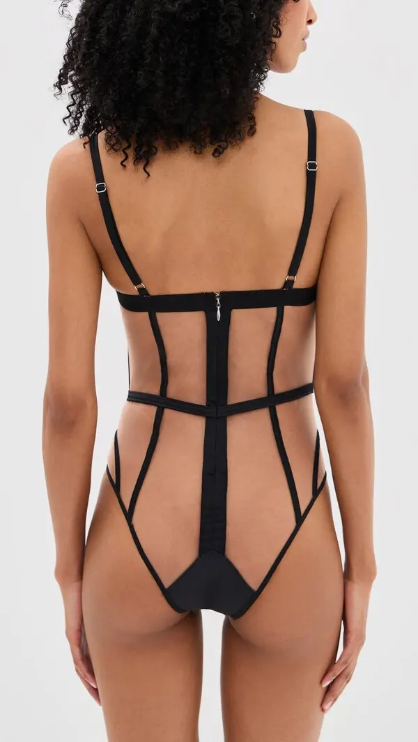 FLEUR DU MAL Caged Bodysuit