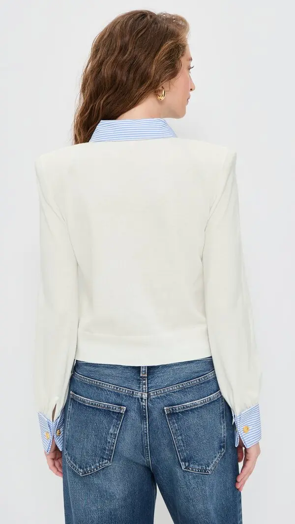 L'Agence April Poplin Collar Pullover