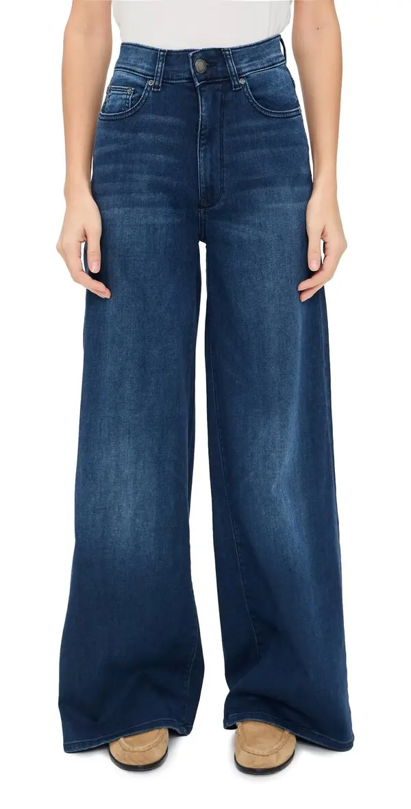 DL1961 Hepburn Wide Leg Jeans - Stream (ultimate Knit)