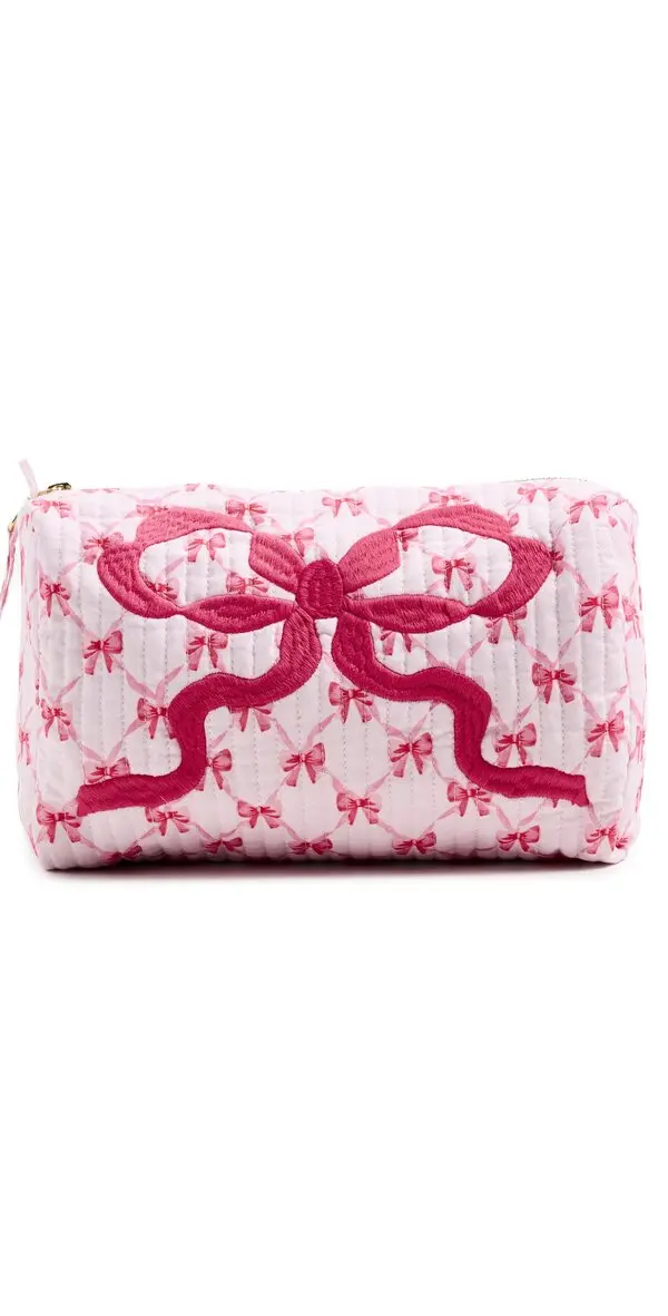 LoveShackFancy Octavia Pouch - Peppermint Pink