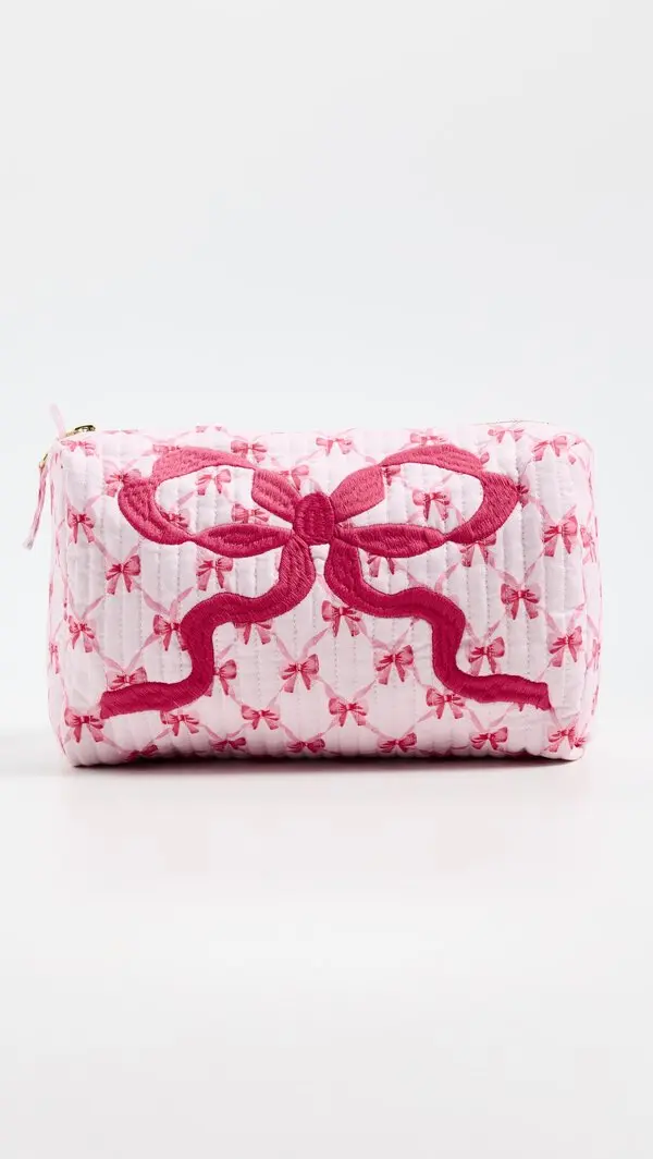 LoveShackFancy Octavia Pouch - Peppermint Pink