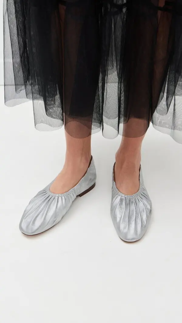 MANSUR GAVRIEL Ruched Ballerina Flats