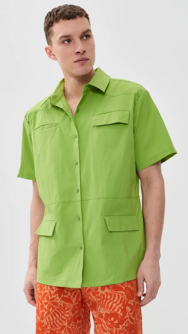 DUR DOUX Bradley Nylon Camp Shirt