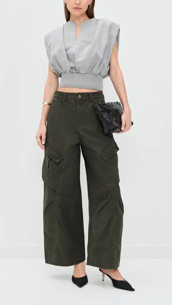 Pixie Market Twill Cargo Pants