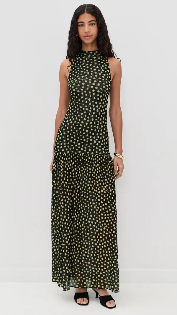 RESA Frida Polka Dot Maxi Dress