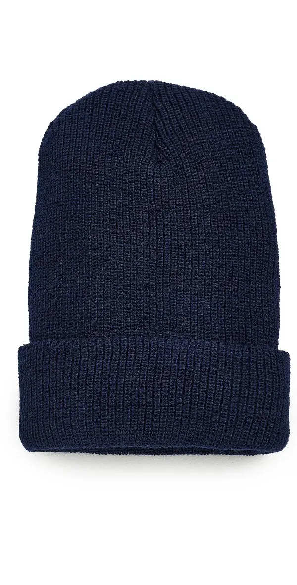AARON LEVINE Wool Beanie - Navy