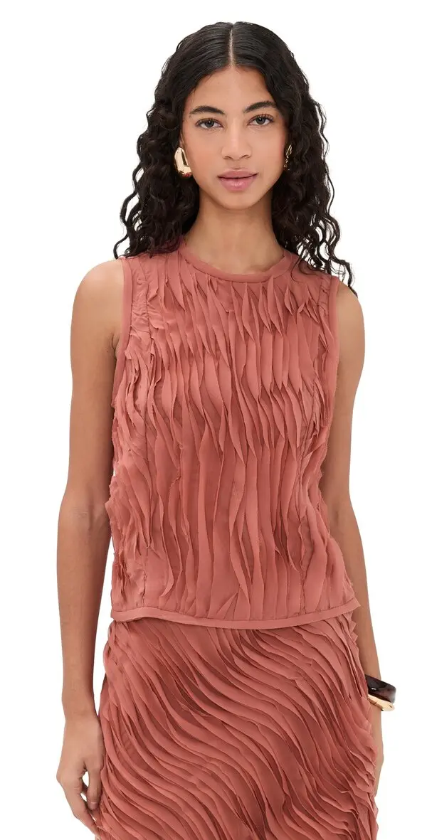 Ulla Johnson Celina Sleeveless Top - Chestnut