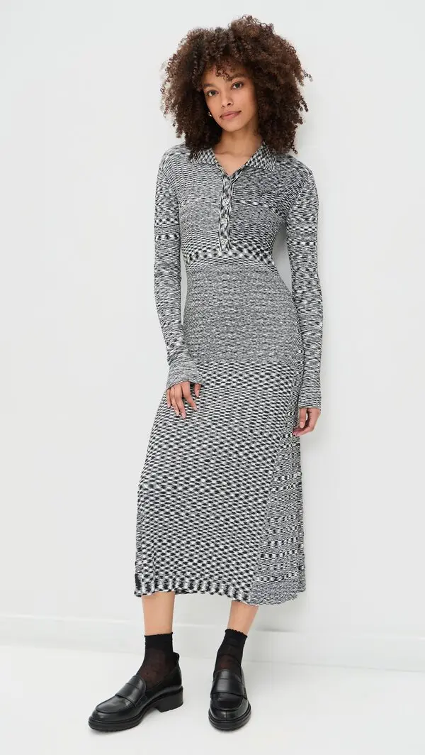 GANNI Spacedyed Knit Maxi Dress