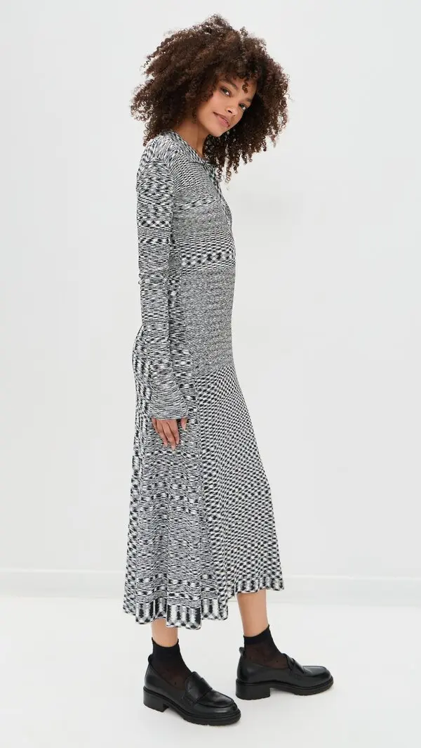 GANNI Spacedyed Knit Maxi Dress