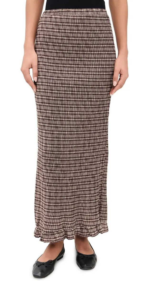 BAILEY ROSE Plaid Maxi Skirt