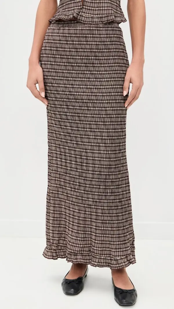 BAILEY ROSE Plaid Maxi Skirt